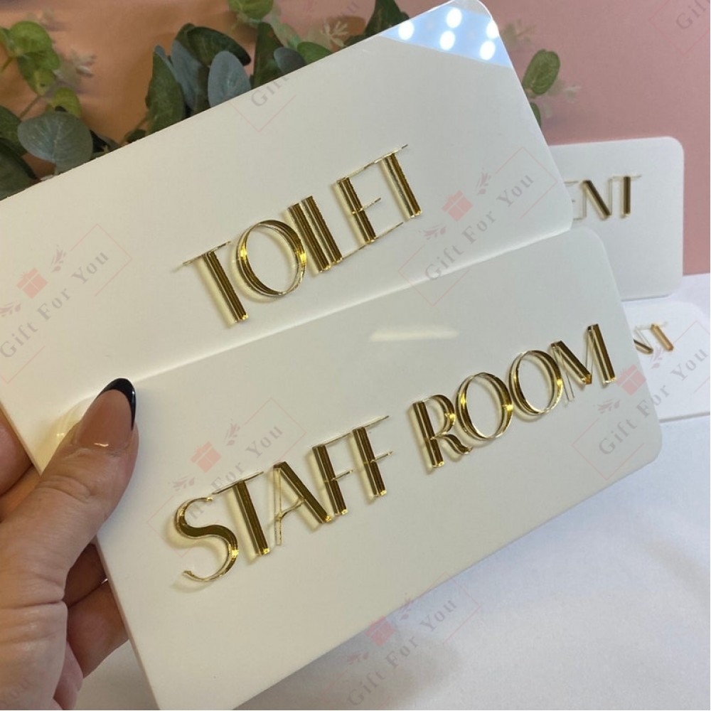 Modern Acrylic Professional Door Sign– 3D Gold Letters ...