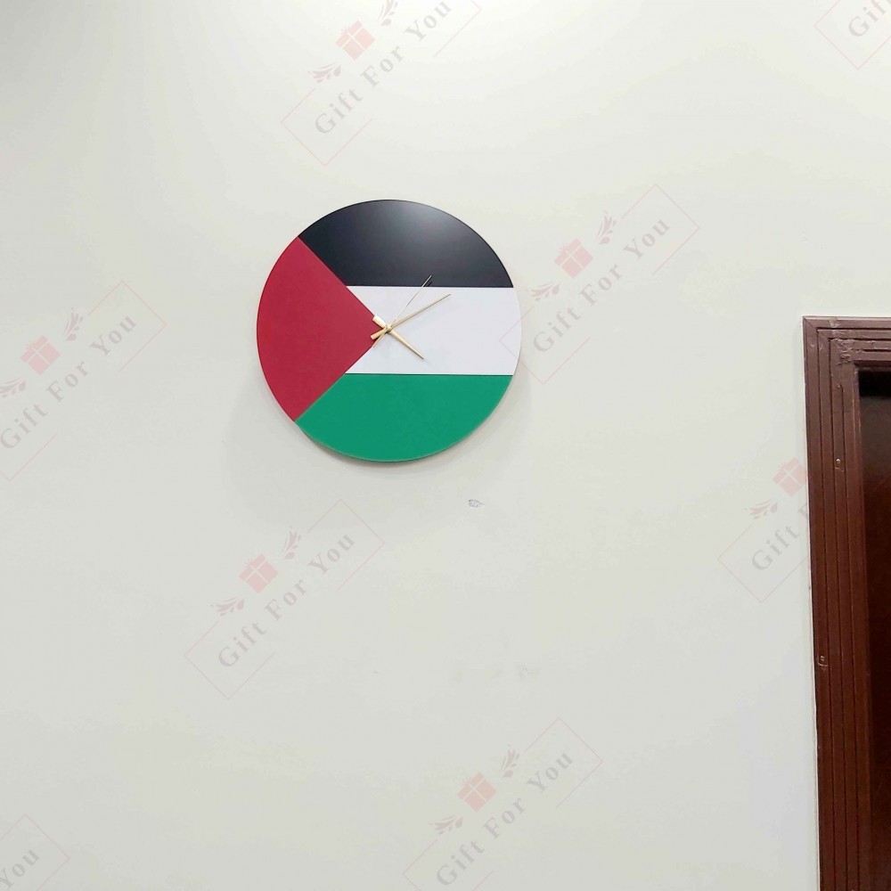 Palestine Flag Wall Clock - High-Quality Acrylic | GiftF ...